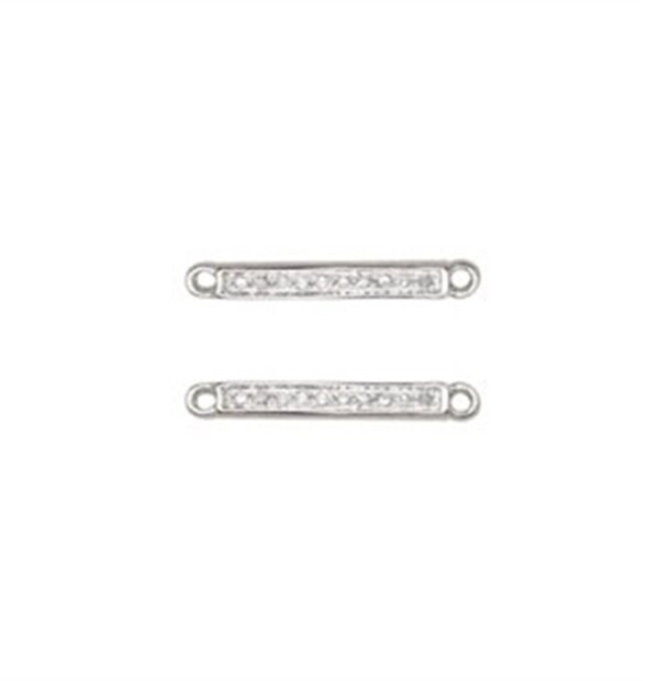 Dual Sided Diamond Bar, Diamond & 14k SOLID Gold Bar Connector, 25 X ...