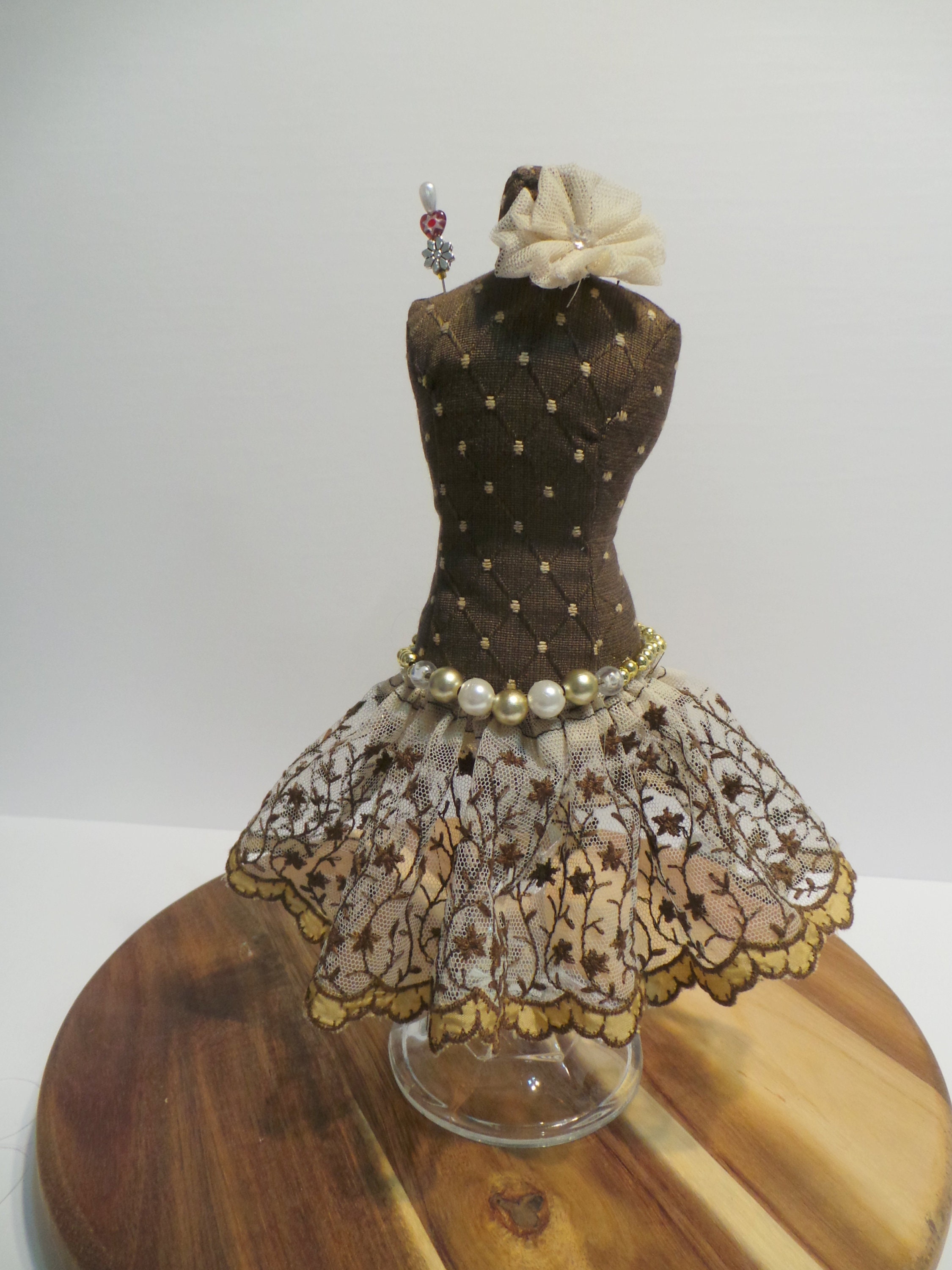 Mini Mannequin Dress Form Pincushion Miniature Female Jewelry Mannequin ...