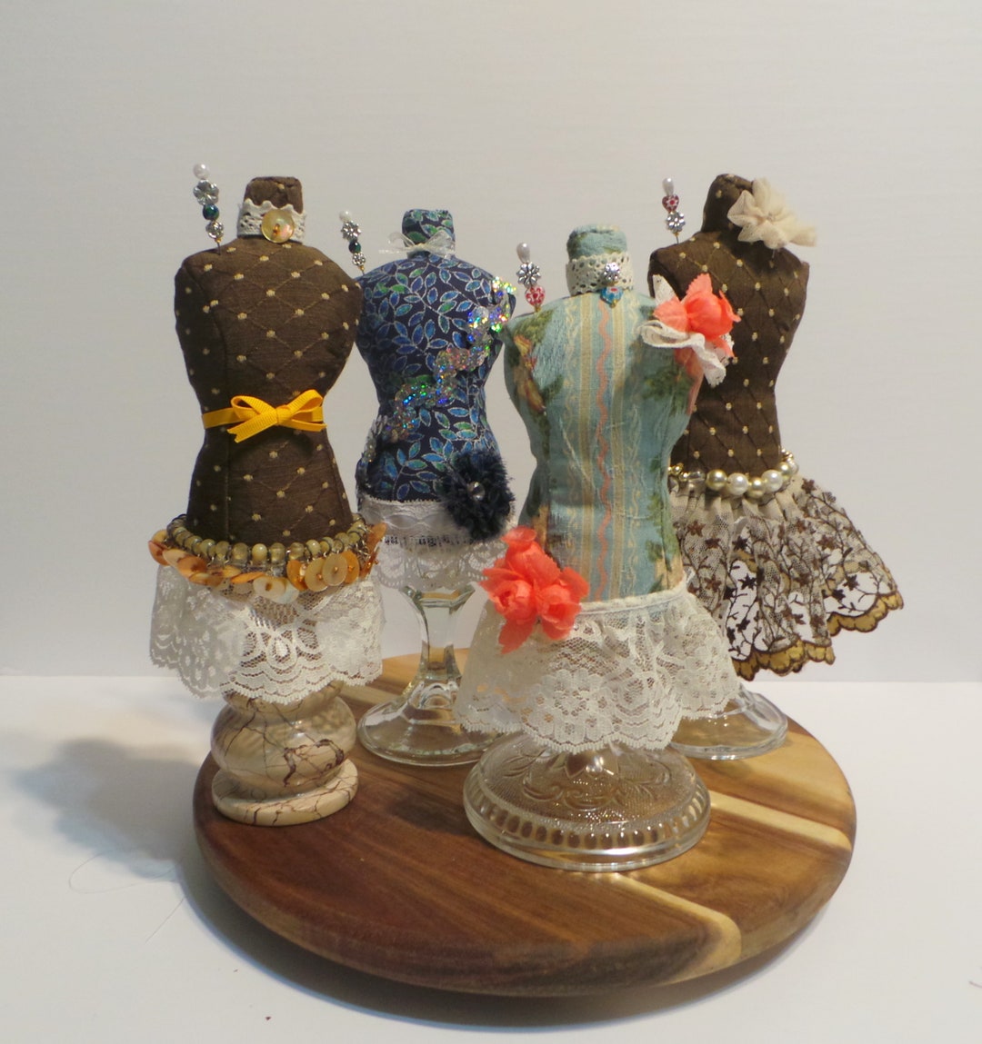 Mini Mannequin Dress Form Pincushion Miniature Female Jewelry Mannequin ...