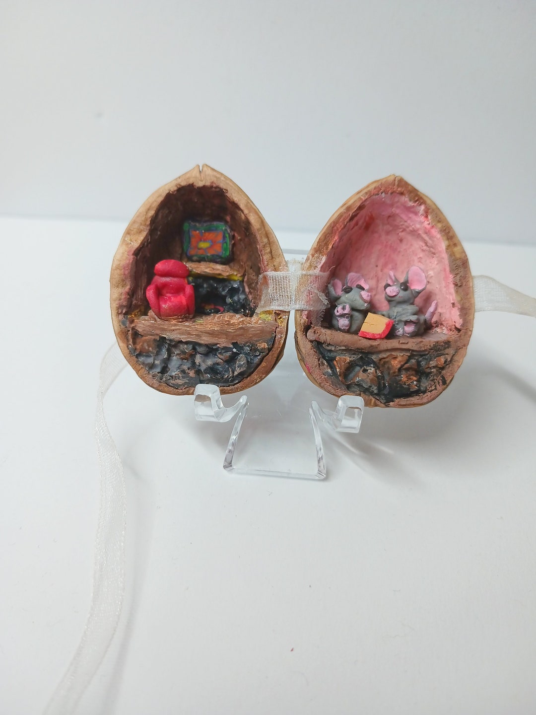 Walnut Mouse House Cheese and Friends Polymer Clay - Etsy