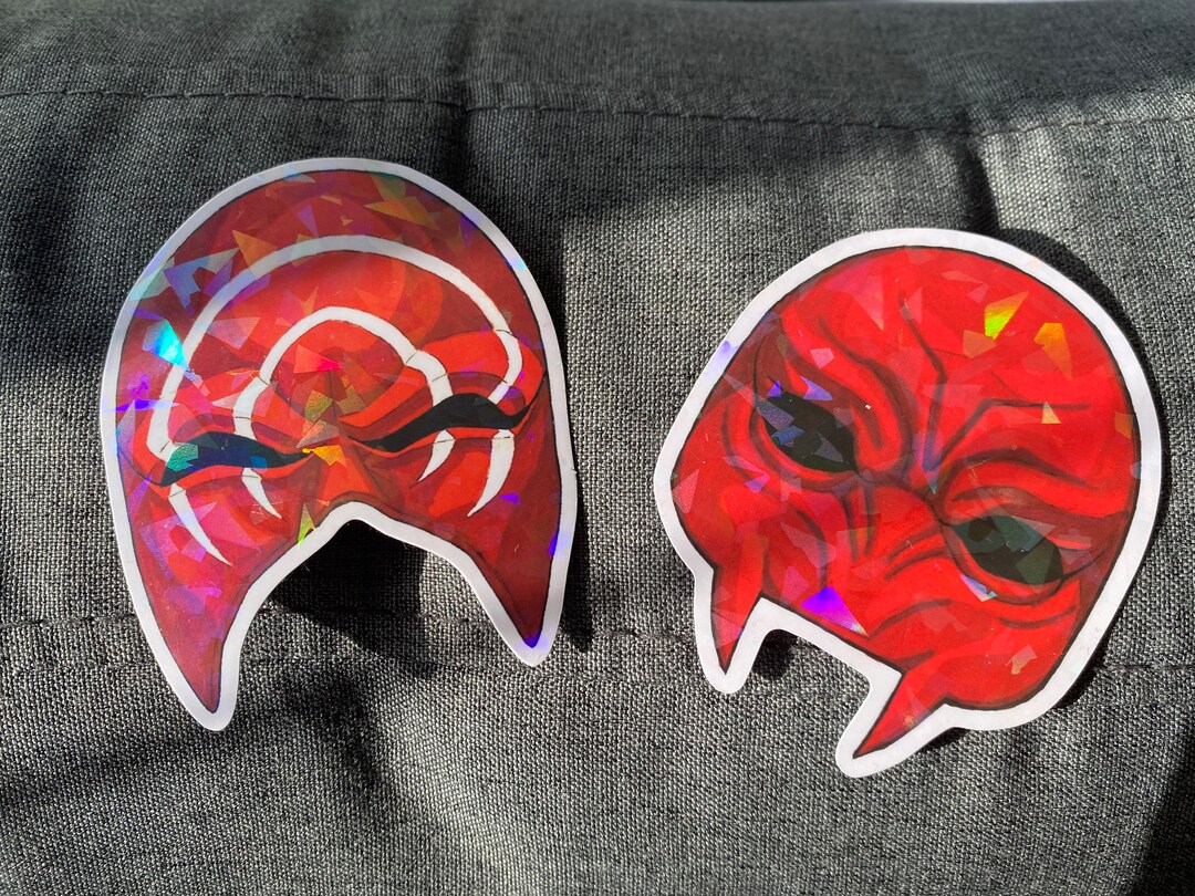 FFXIV Emet Selch / Lahabrea / Elidibus Masks Holoraphic Stickers - Etsy
