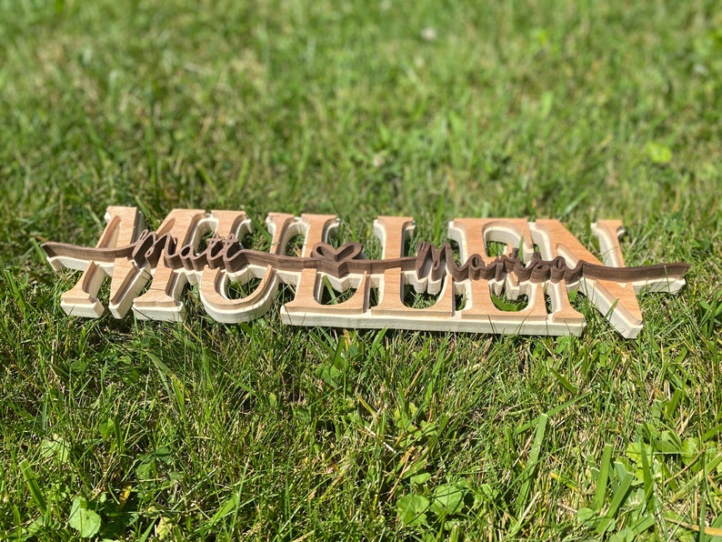 Custom 3-layer Name Sign | Etsy