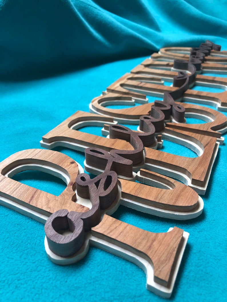 Custom 3-layer Name Sign | Etsy