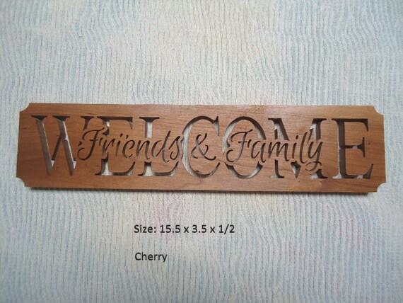 Welcome Friends and Family Wall Sign - Etsy