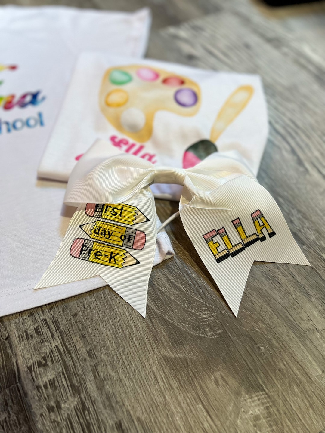 Back to School Bow First Day of School Personalized Bow - Etsy