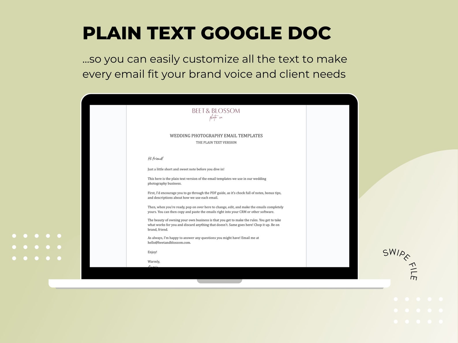 37 Email Templates for Wedding Photographers - Digital PDF Guide ...