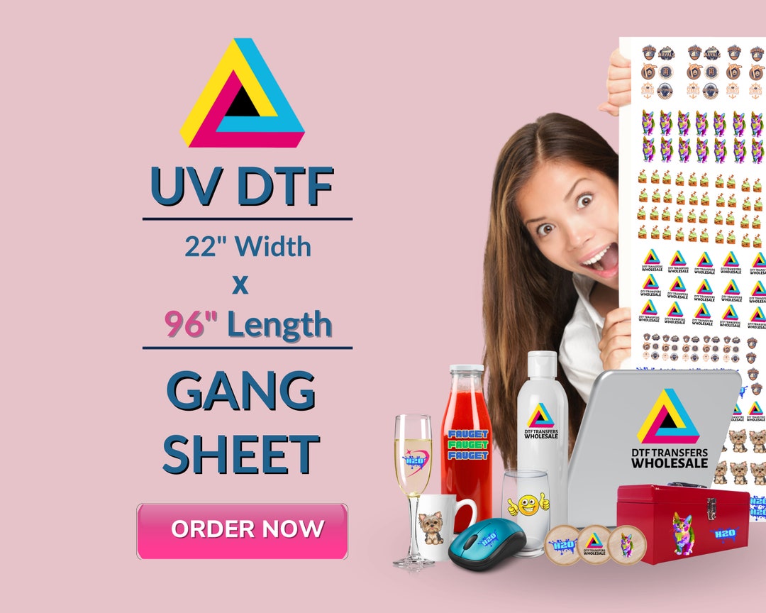 Custom Uv Dtf Transfer Wrap, Decals, Ready for Press, Uv Dft Transfers ...