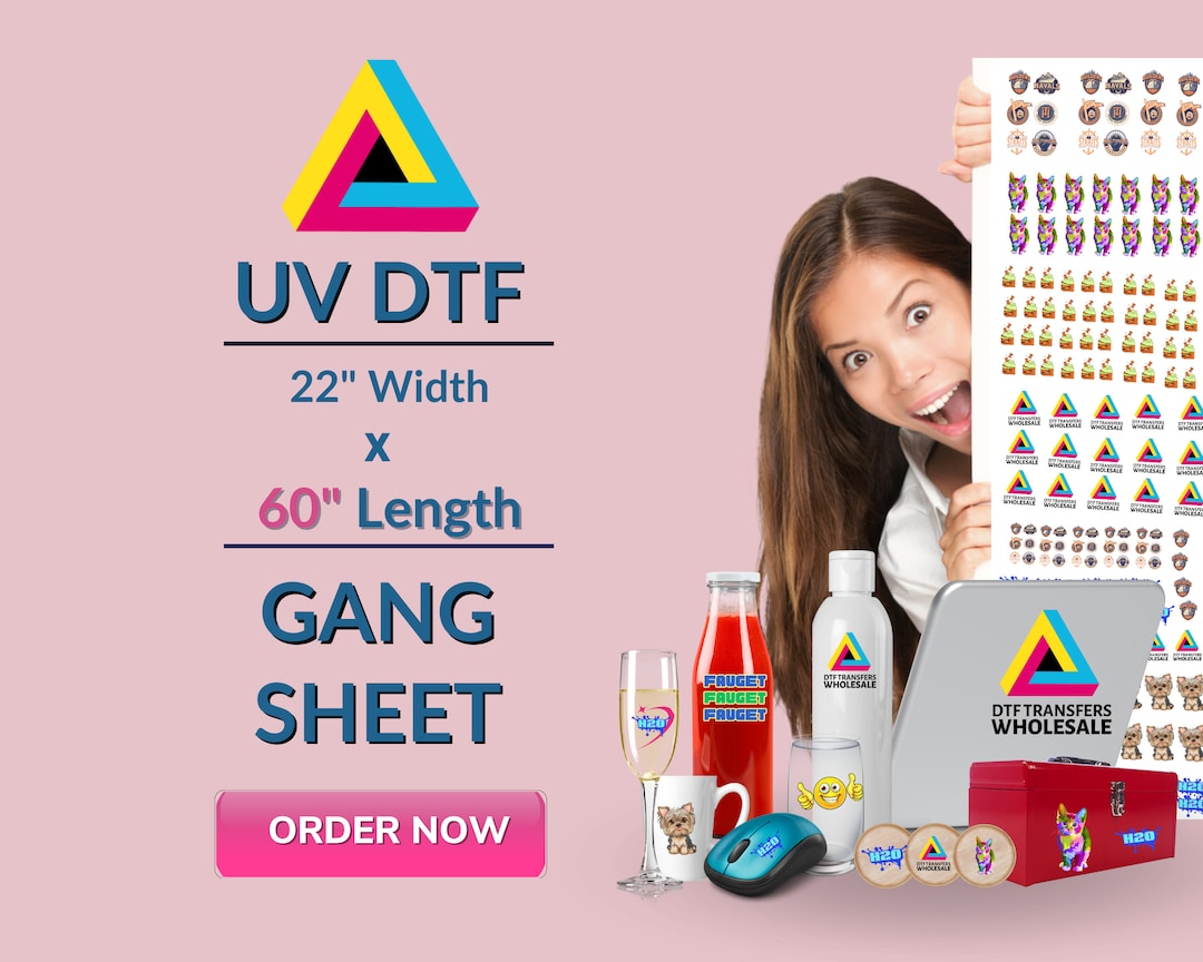 Custom Uv Dtf Stickers, Ready for Press, Same Day Service, Uv Dft ...