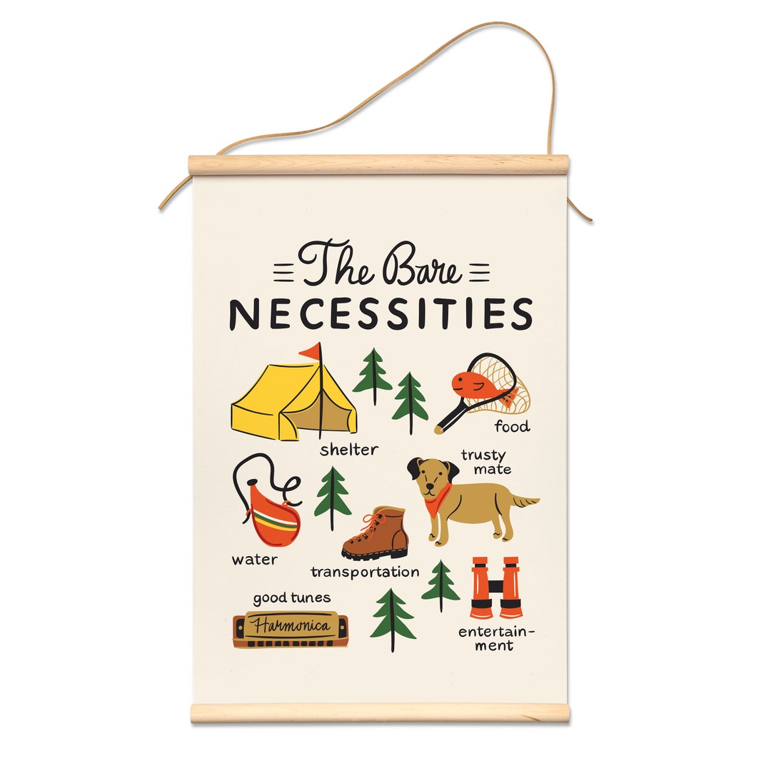 The Bare Necessities Hanging Canvas Banner Art Print - Etsy