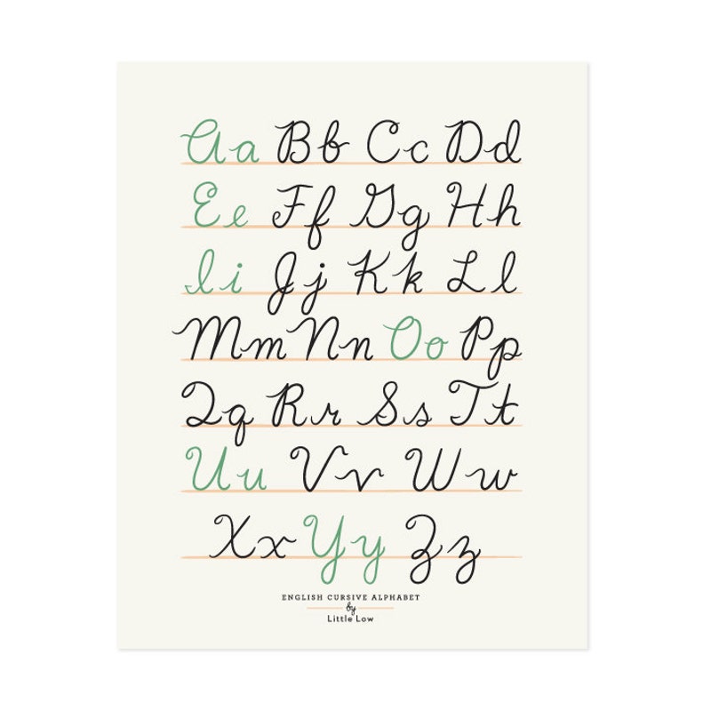 Cursive Alphabet - Etsy