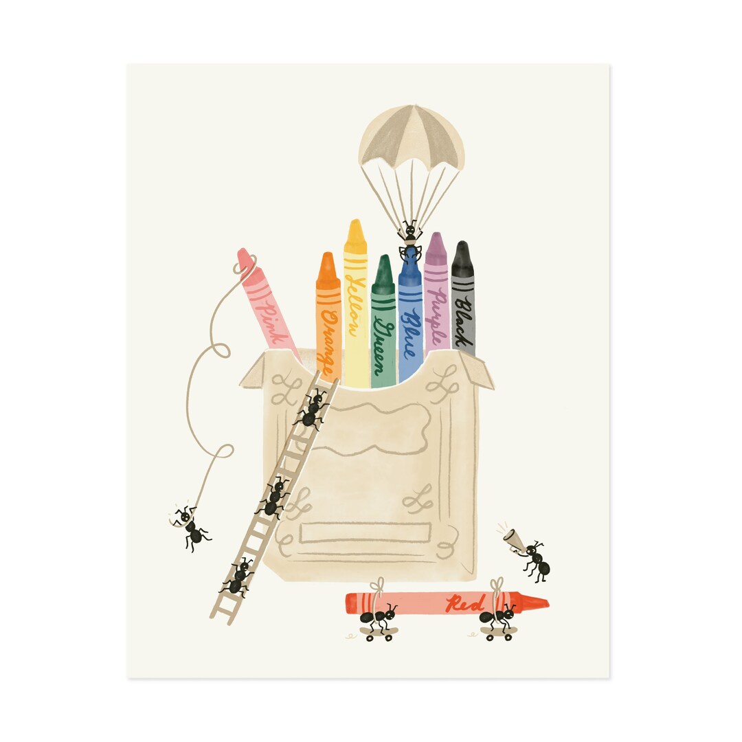 The Color Heist Paper Art Print Nursery Childrens Kids Decor - Etsy