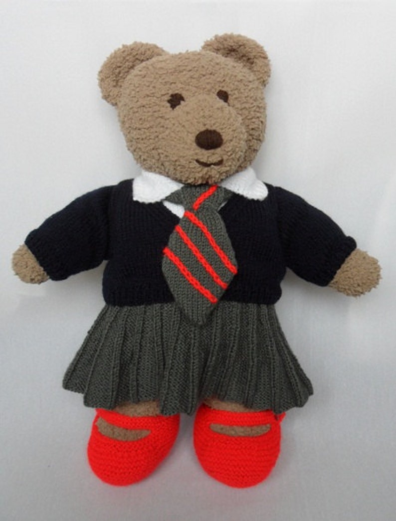 Cuddle and Snuggle Teddy Bear Clothes - School Uniform - KNITTING ...