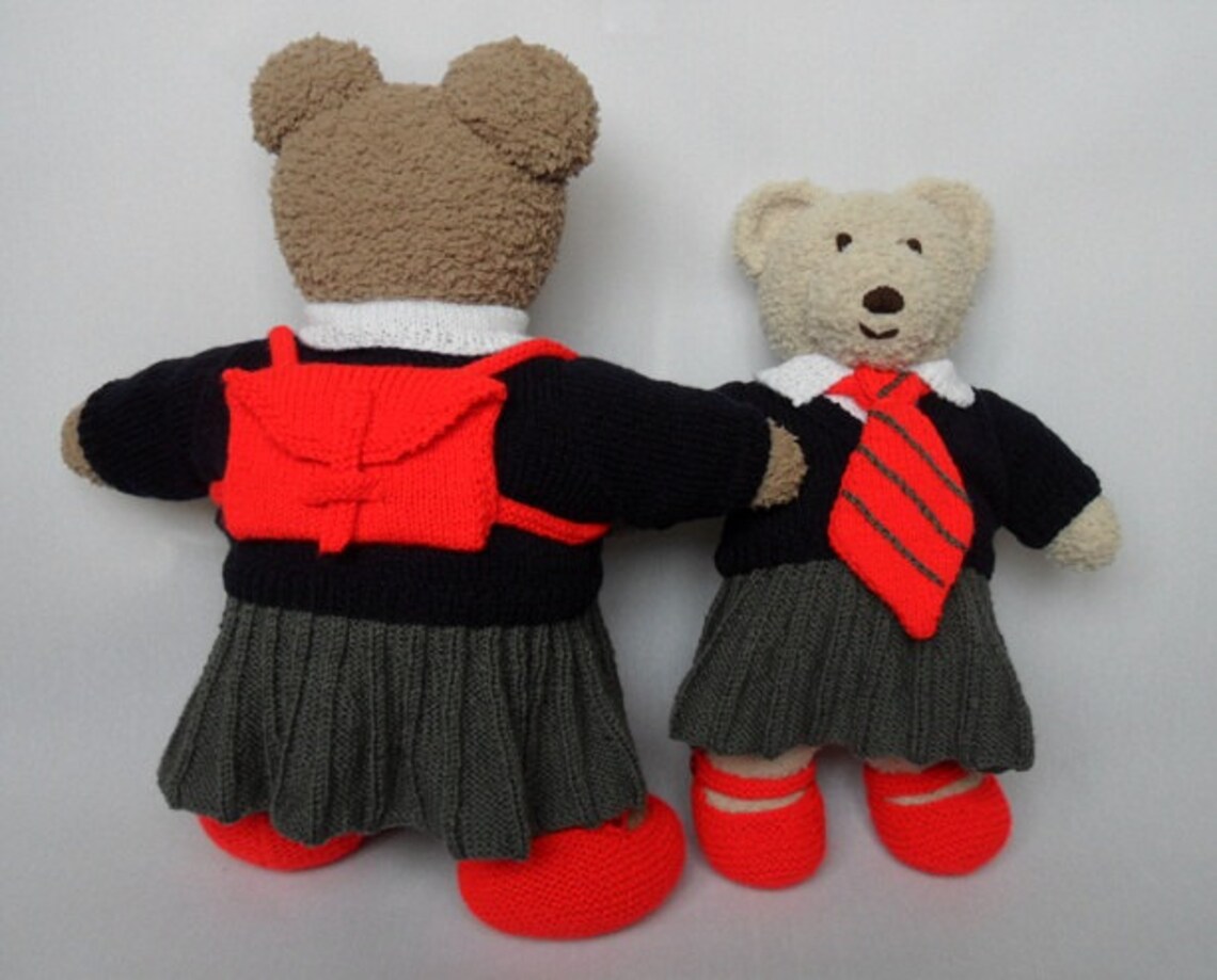 Cuddle and Snuggle Teddy Bear Clothes - School Uniform - KNITTING ...