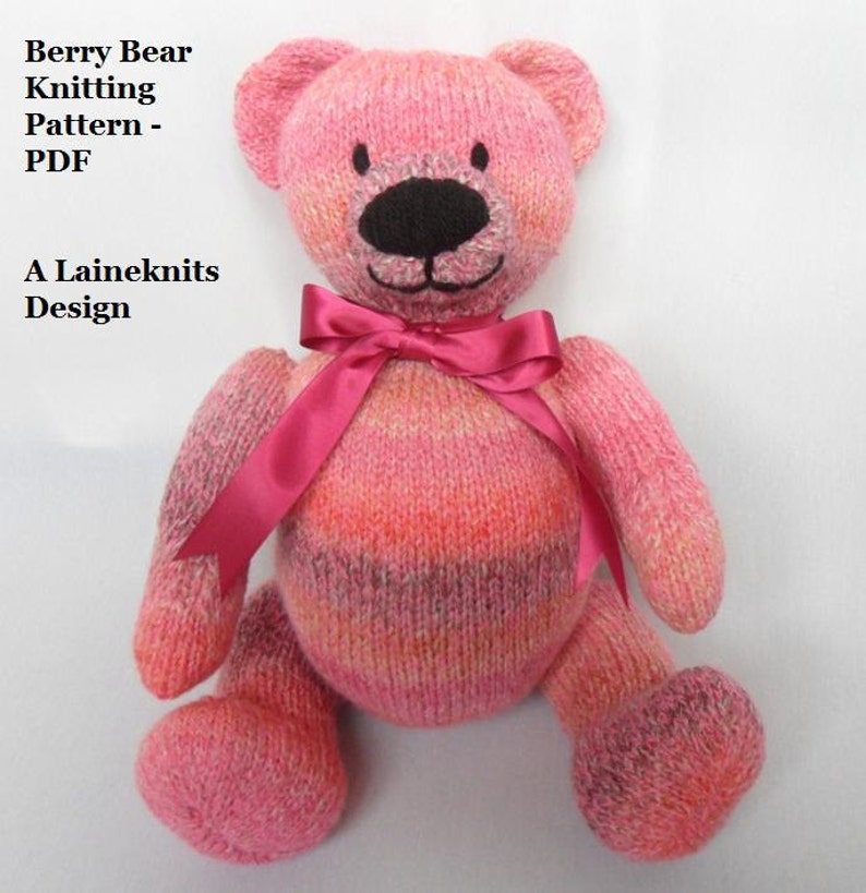 Teddy Berry Bear KNITTING PATTERN Pdf Download Double Knitting / Light ...