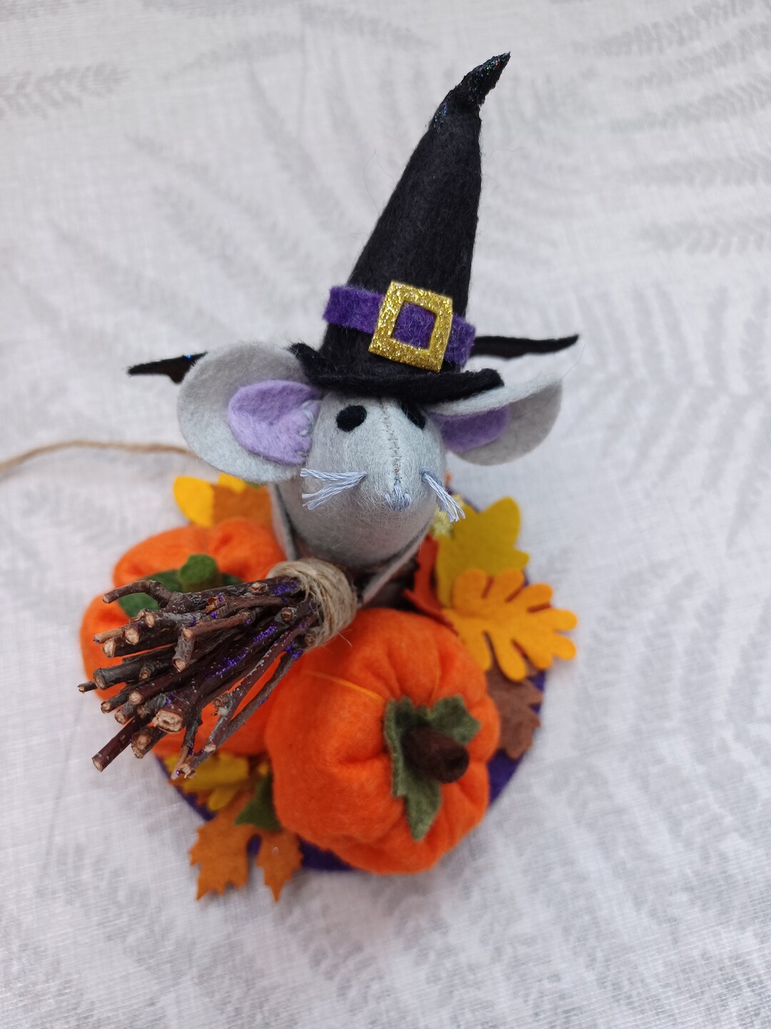 Witch Mouse, Cute Felt Mice, Unique Ornament, Small Fabric Animal ...