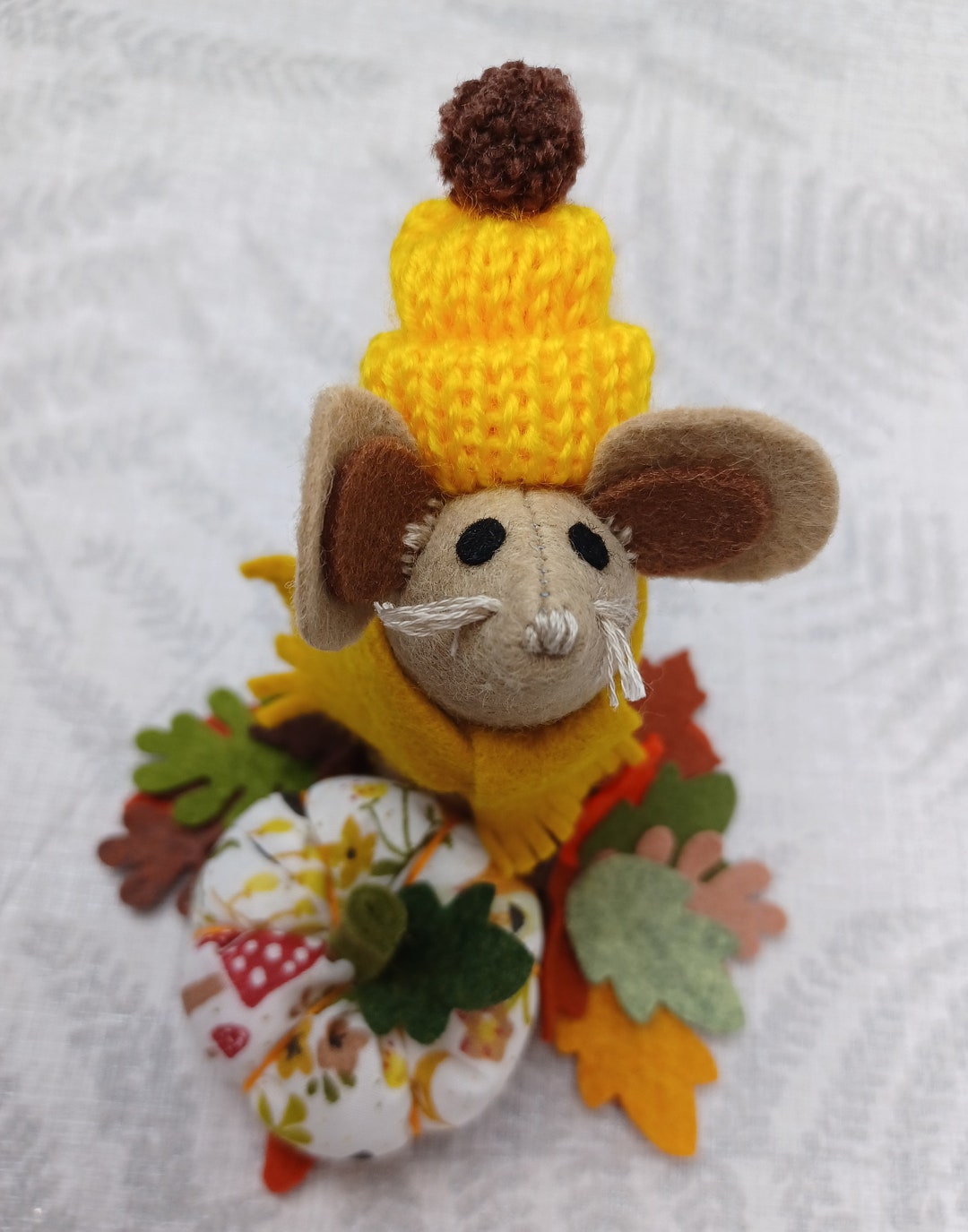 Autumn Mice Felt Creatures Mouse and Pumpkins Autumnal - Etsy UK