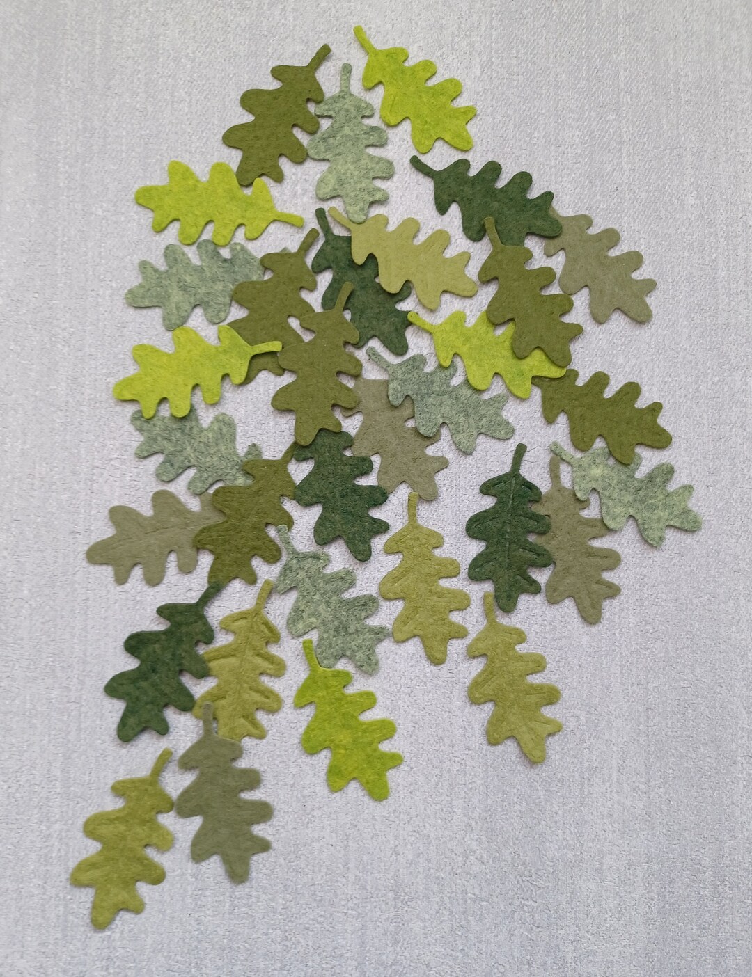 Oak Leaves, Green Felt Oaks, Leaf Shapes for Crafts, Embellishments ...