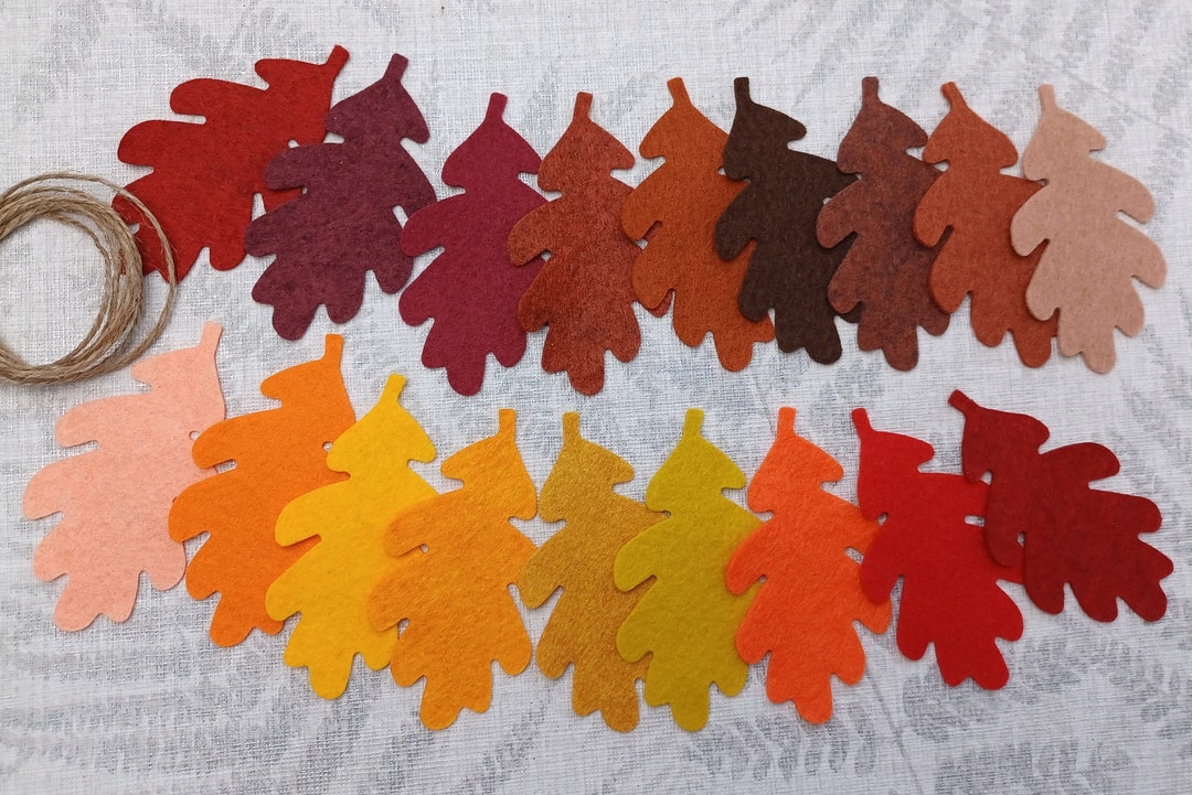 Autumn Garland, Felt Leaves, Oak Leaf, Something to Make, Nature String ...