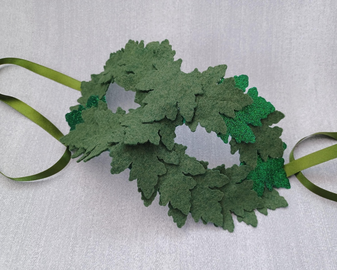 Forest Mask, Masquerade Masks, Woodland Themed Party Wear, Felt Leaves ...