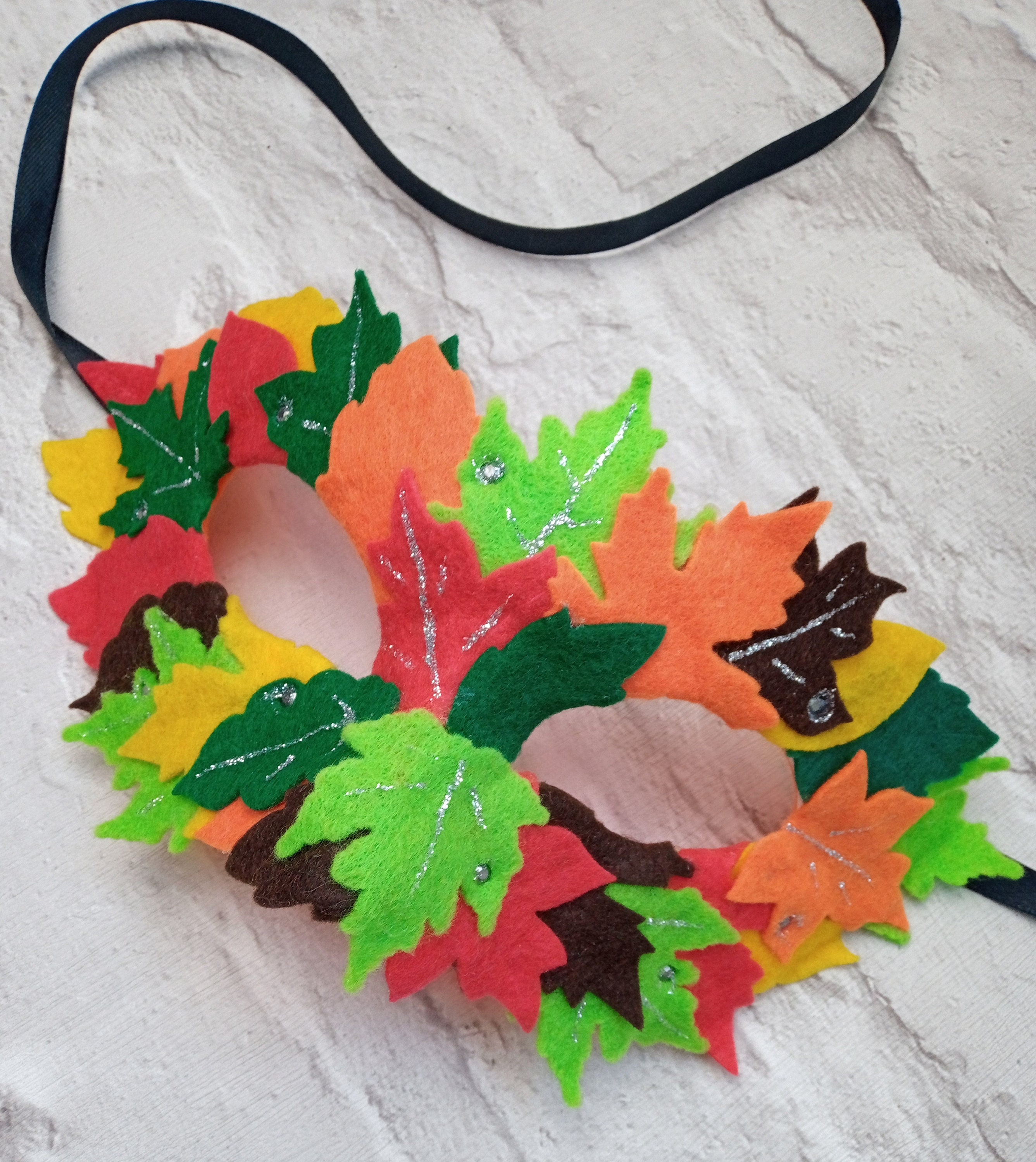 Leaf mask woodland masks Autumn masquerade party eye wear | Etsy