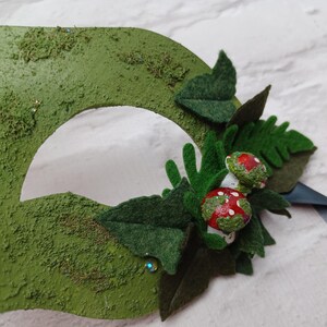 Moss and Toadstool Mask, Masquerade Masks, Ivy Leaves, Tree Nymph ...