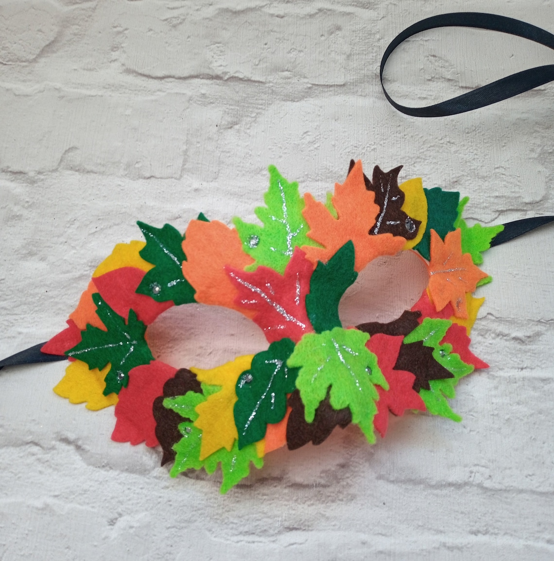 Leaf mask woodland masks Autumn masquerade party eye wear | Etsy
