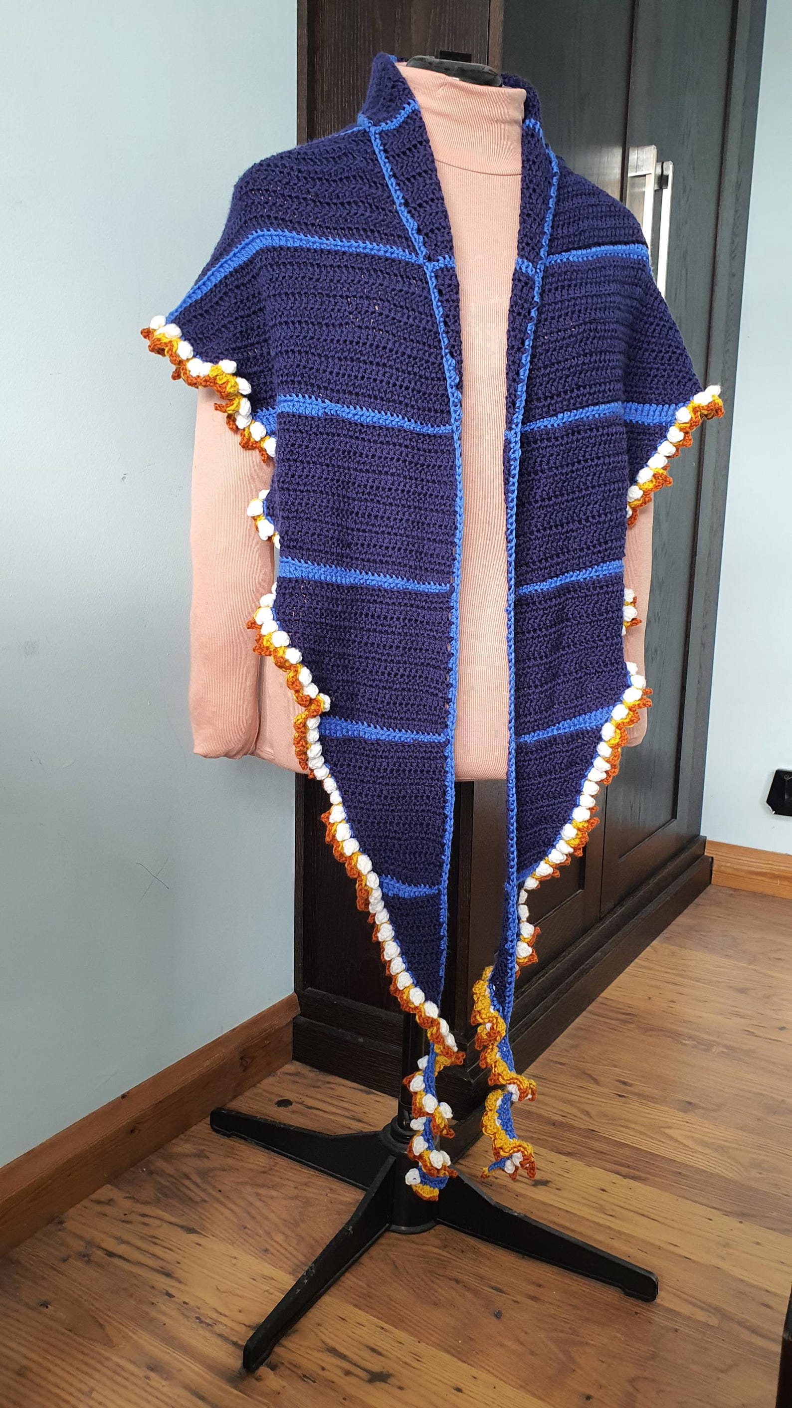 Crochet Pattern for Fractal Fronds Shawl, Stole or Scarf (english ...