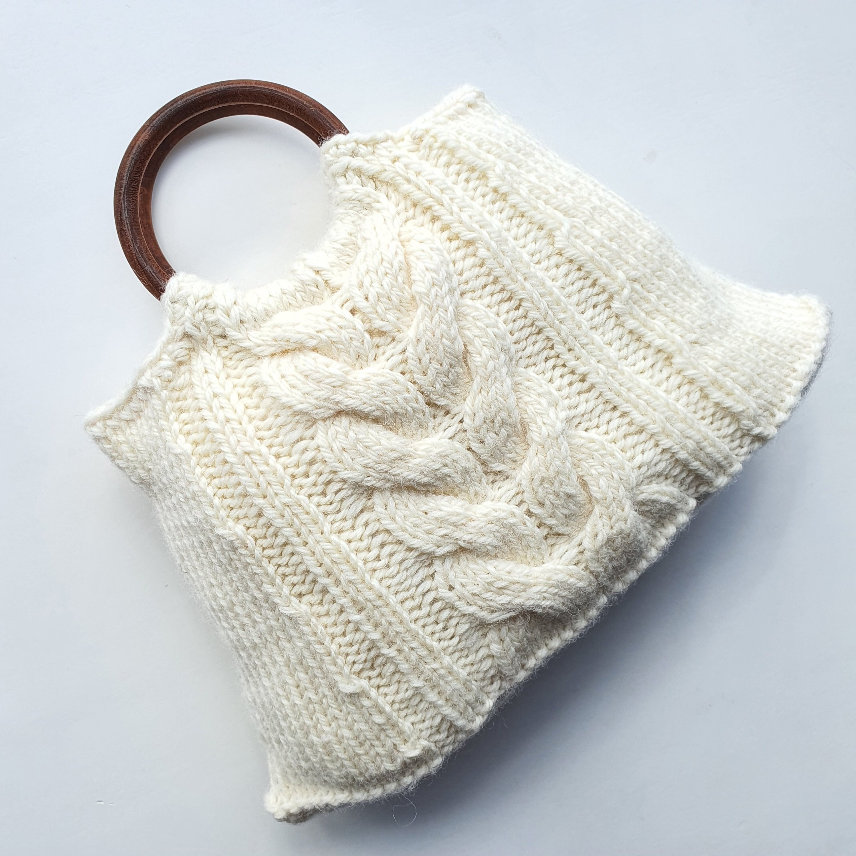 Crochet Pattern for Cabled Bangle Bag - Etsy
