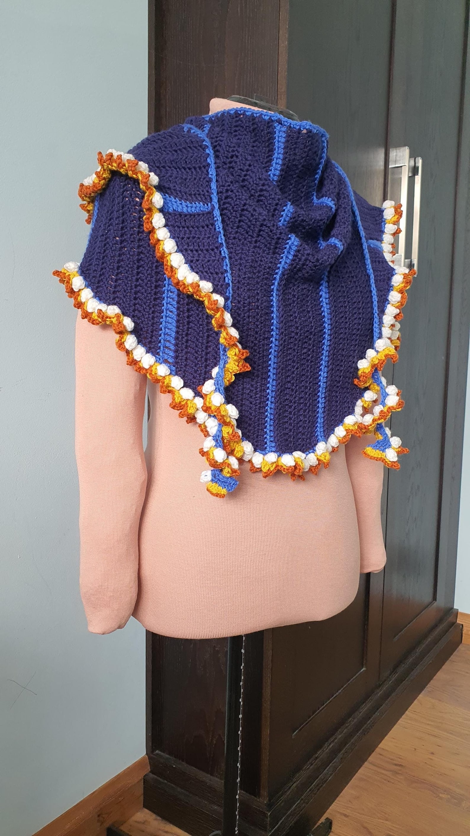 Crochet Pattern for Fractal Fronds Shawl, Stole or Scarf (english ...