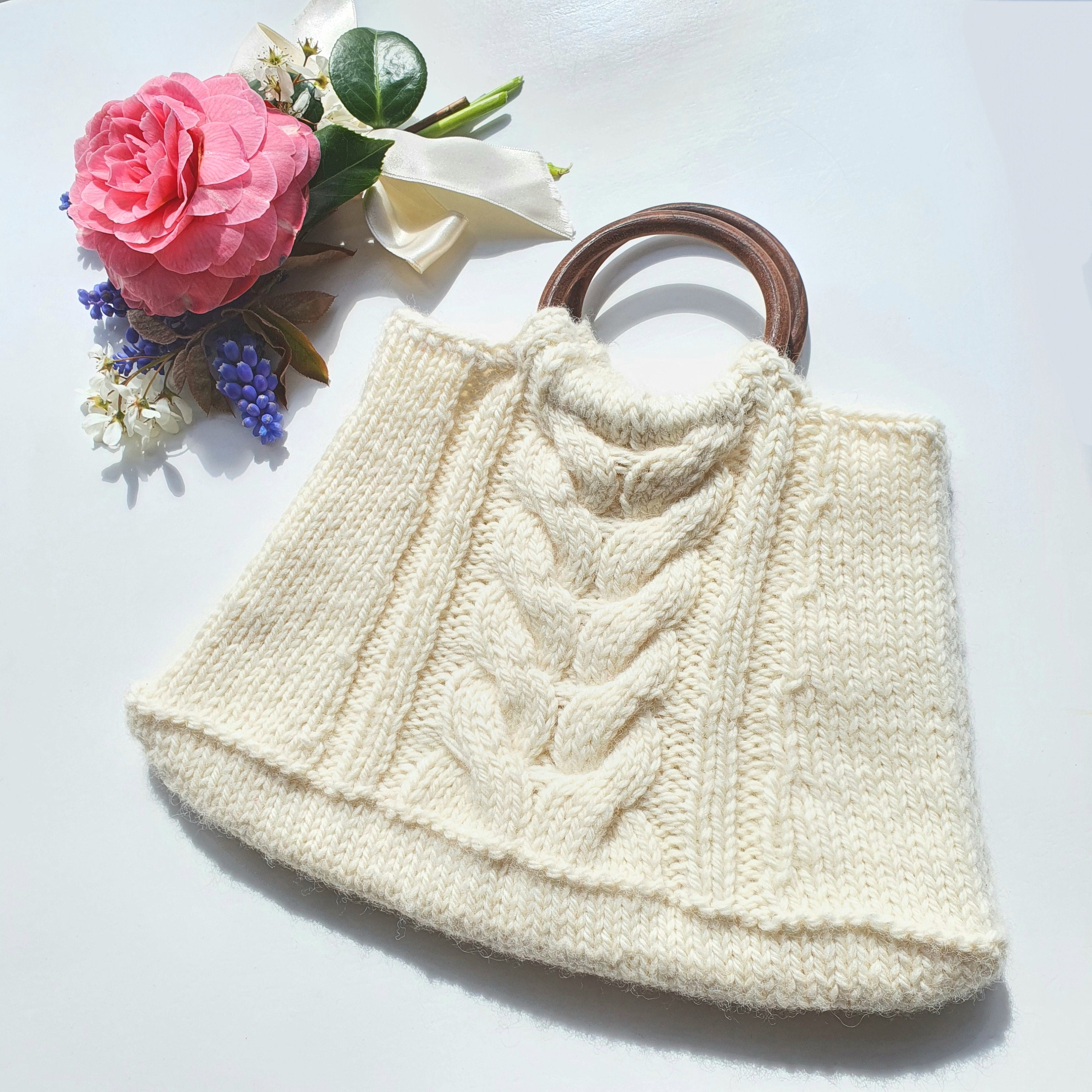 Crochet Pattern for Cabled Bangle Bag - Etsy