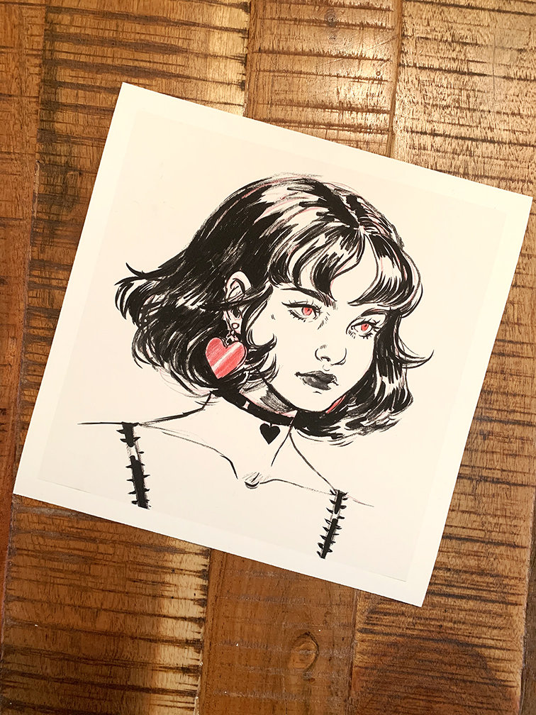 Veronica the Vampire Print - Etsy