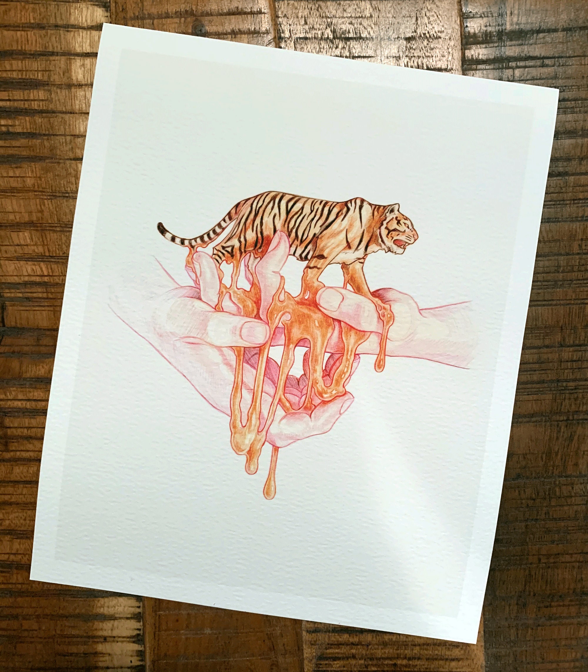 Tiger Melt Print - Etsy