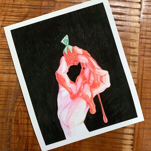Strawberry Candy Melt Print - Etsy