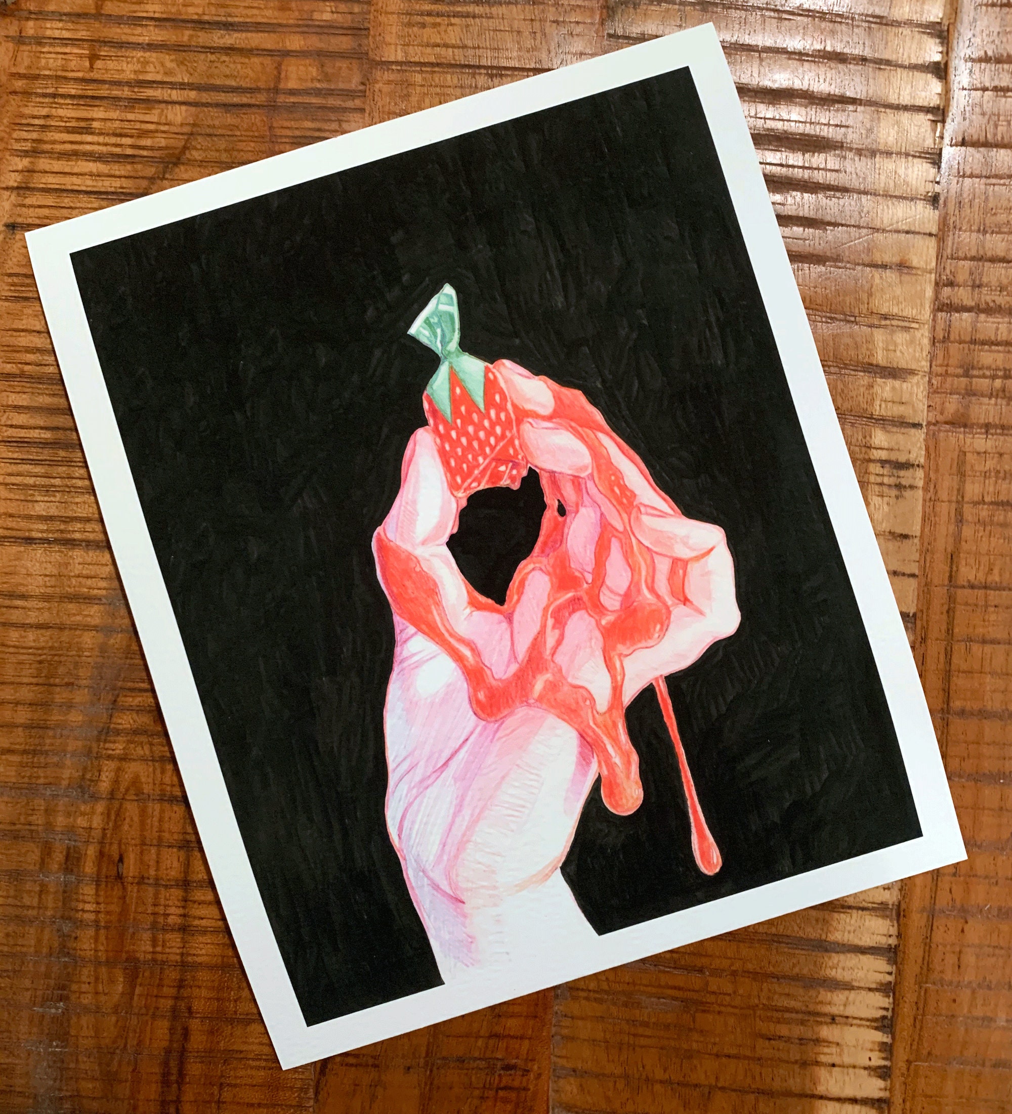 Strawberry Candy Melt Print - Etsy