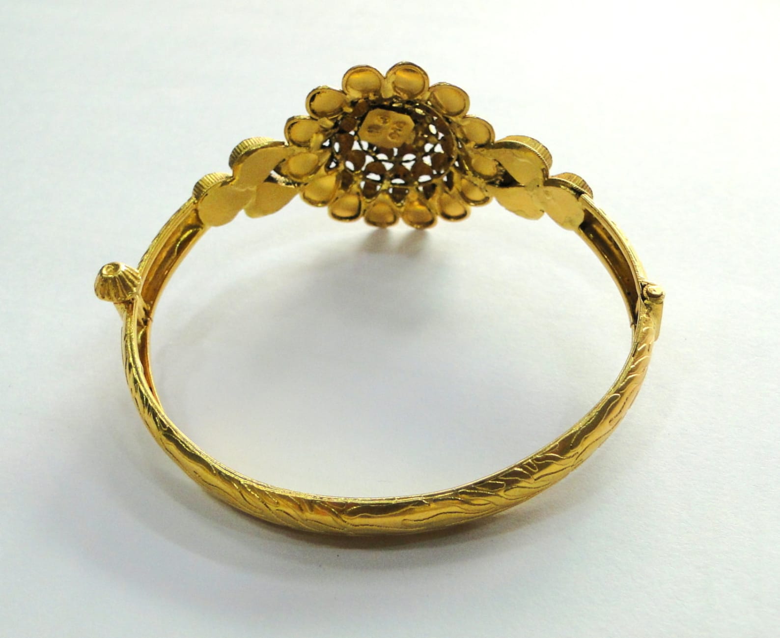 Gold Bangle 22k Solid Gold Cuff Bracelet fine handmade | Etsy