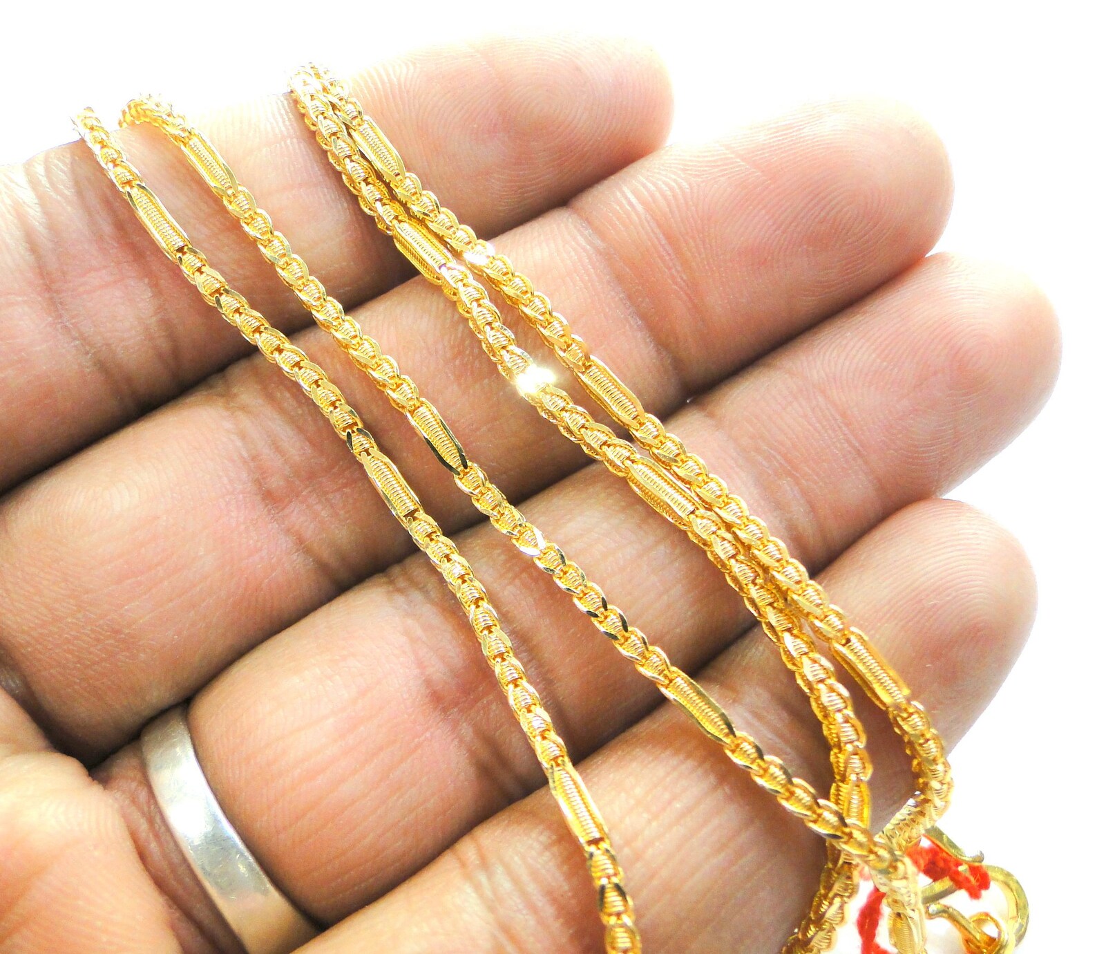 Vintage Solid 22K Gold Handmade Jewelry Chain Necklace - Etsy