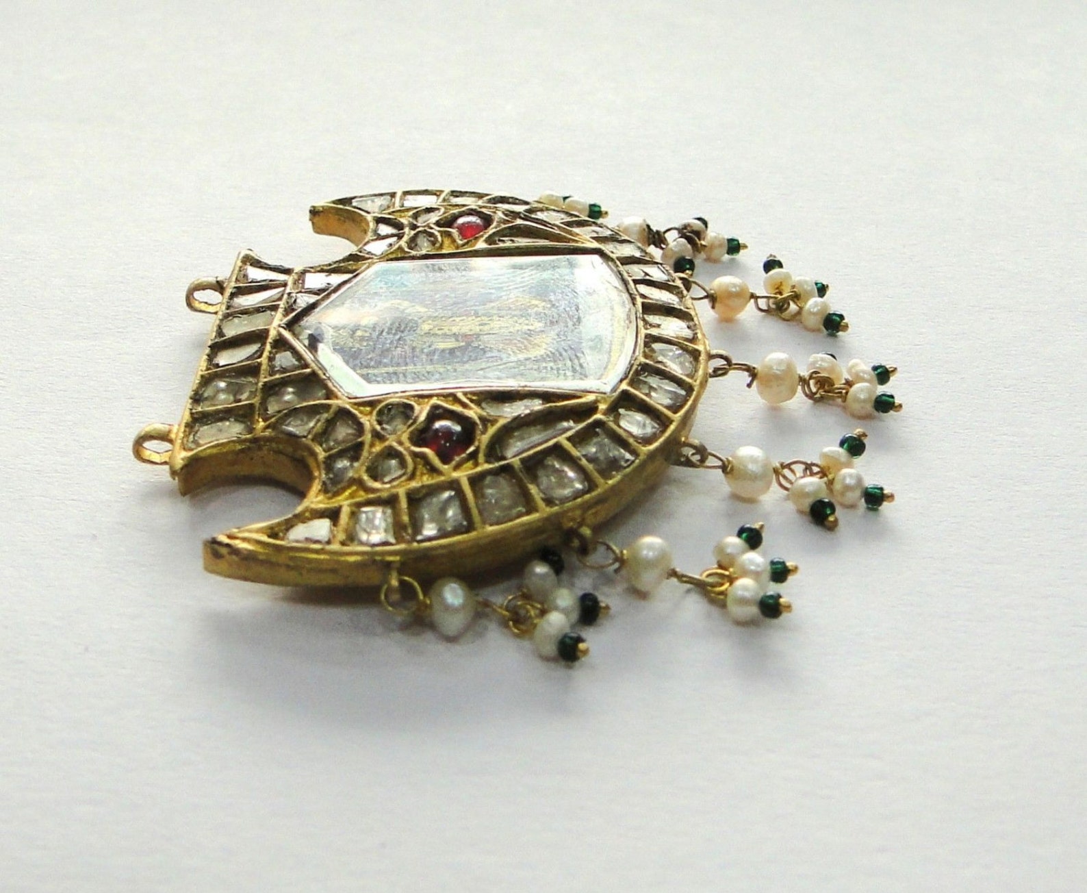 Vintage Antique 20 Carat Gold Lord Shreenath Ji Pendant Amulet Necklace ...