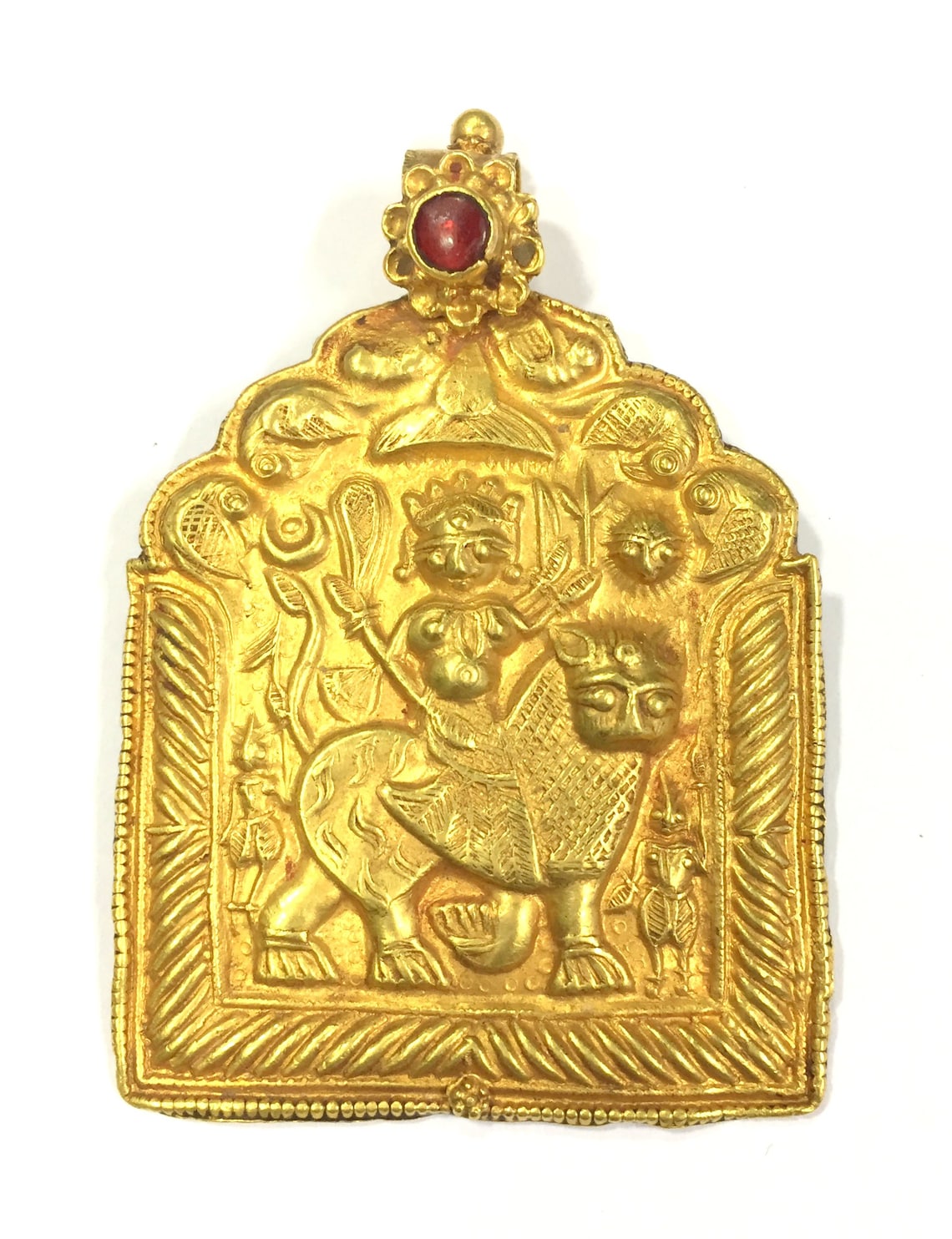 Vintage Antique Solid 20k Gold Jewelry Goddess Durga Pendant | Etsy