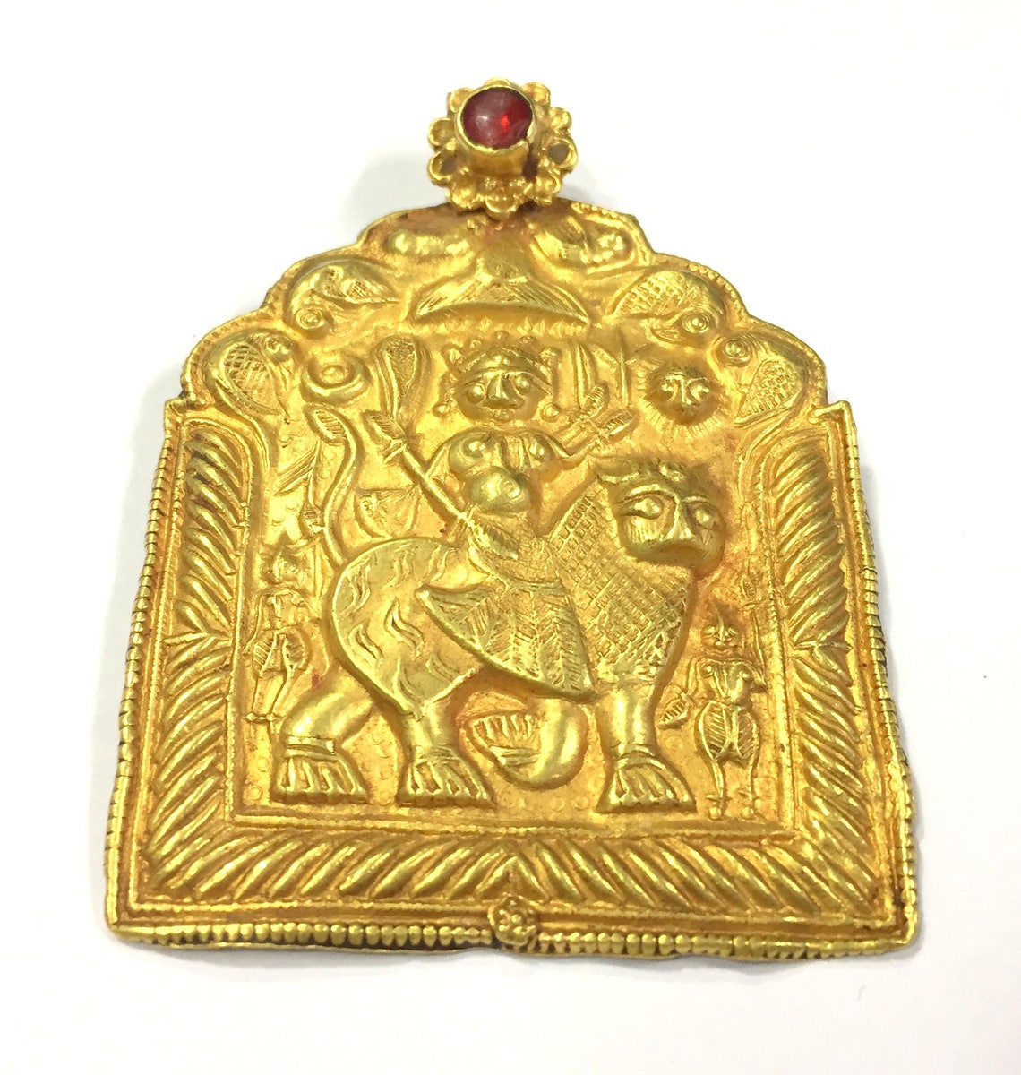 Vintage Antique Solid 20k Gold Jewelry Goddess Durga Pendant | Etsy