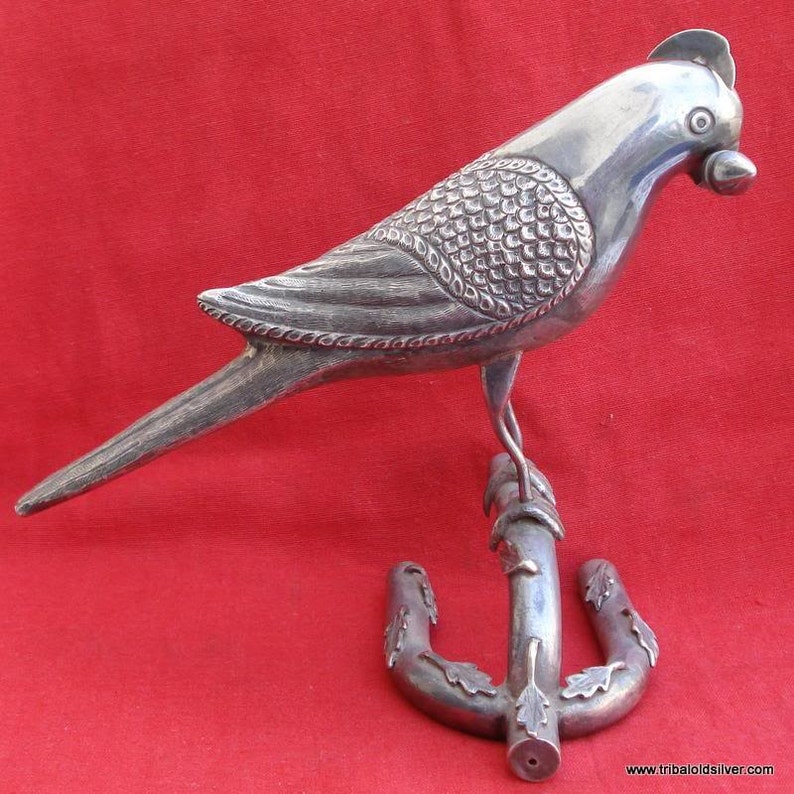 Rare Antique Sterling Silver Model of Parrot India - Etsy