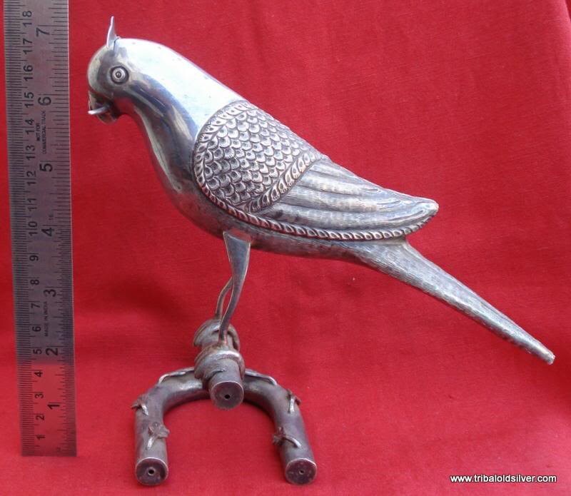 Rare Antique Sterling Silver Model of Parrot India - Etsy