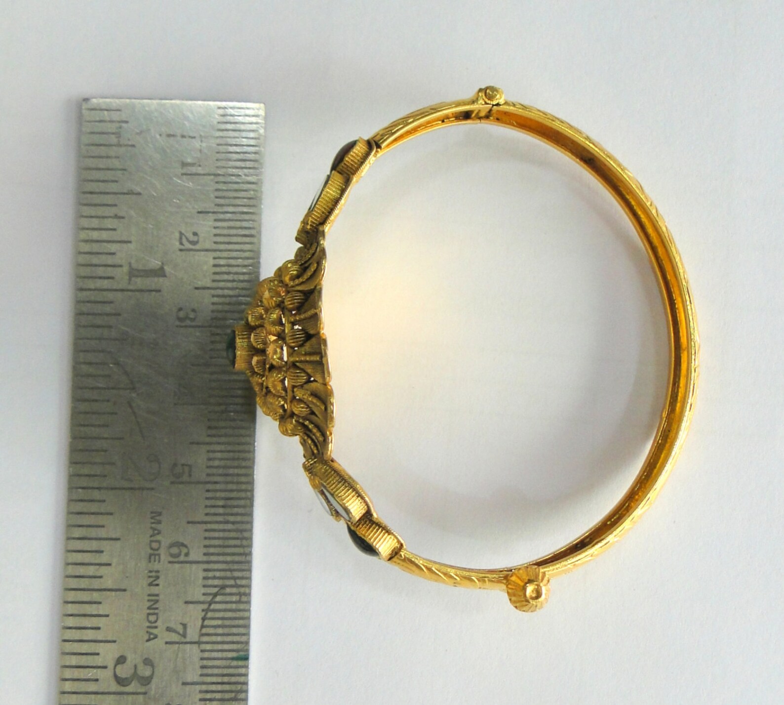 Gold Bangle 22k Solid Gold Cuff Bracelet Fine Handmade | Etsy