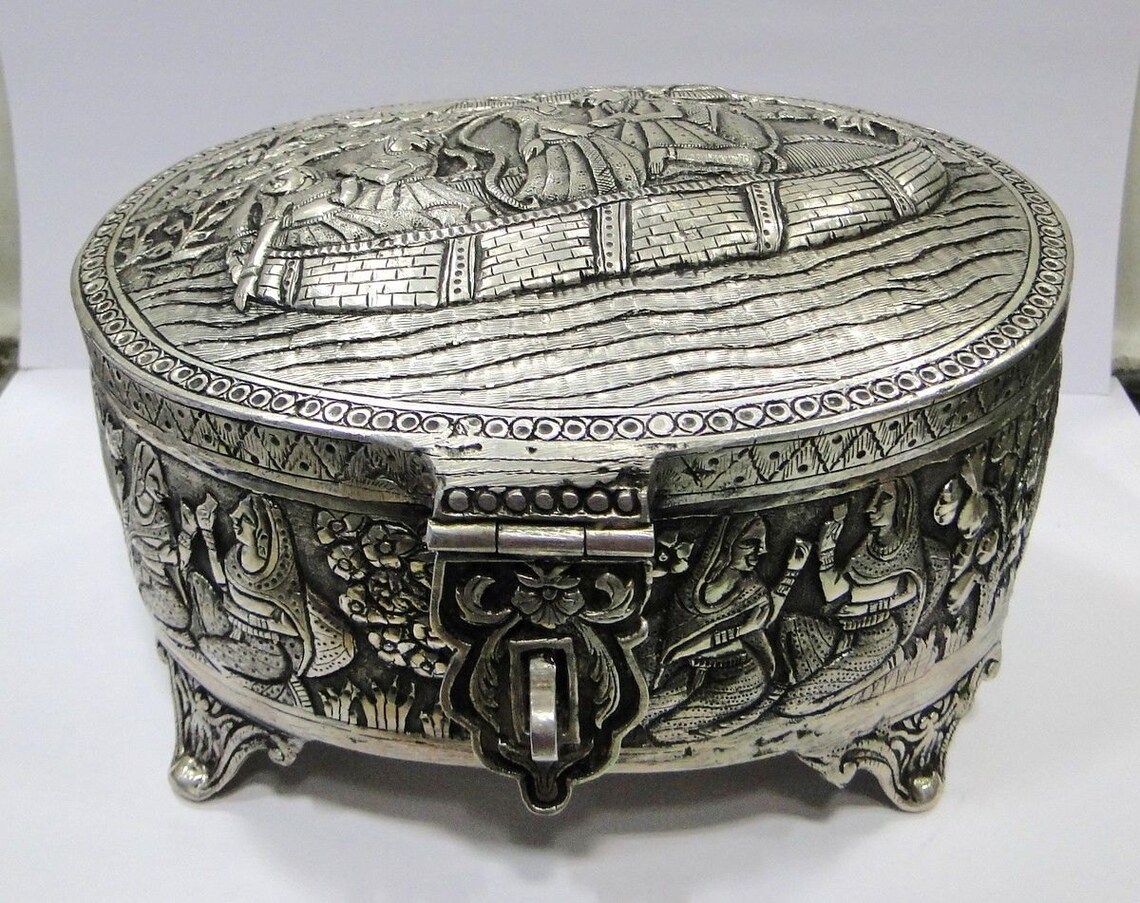 Fabulous Solid Silver Box From Rajasthan India - Etsy