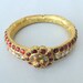 Vintage Antique 20k Gold Diamond Polki Ruby Hinge Bracelet Bangle ...