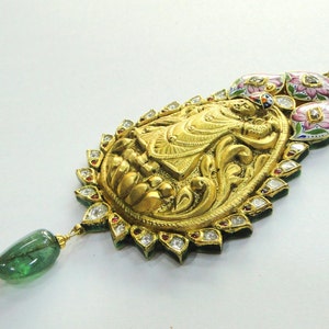 Vintage Antique Solid 22K Gold Jewelry Diamond Ruby Emerald Enamel ...