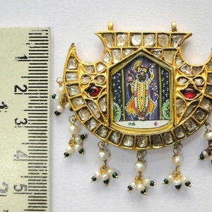 Vintage Antique 20 Carat Gold Lord Shreenath Ji Pendant Amulet Necklace ...