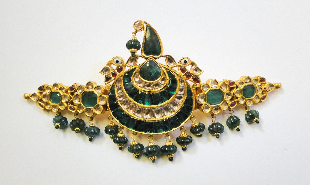 Buy Rare Vintage Antique 22k Gold Jewelry Diamond 'sarpech' Turban ...