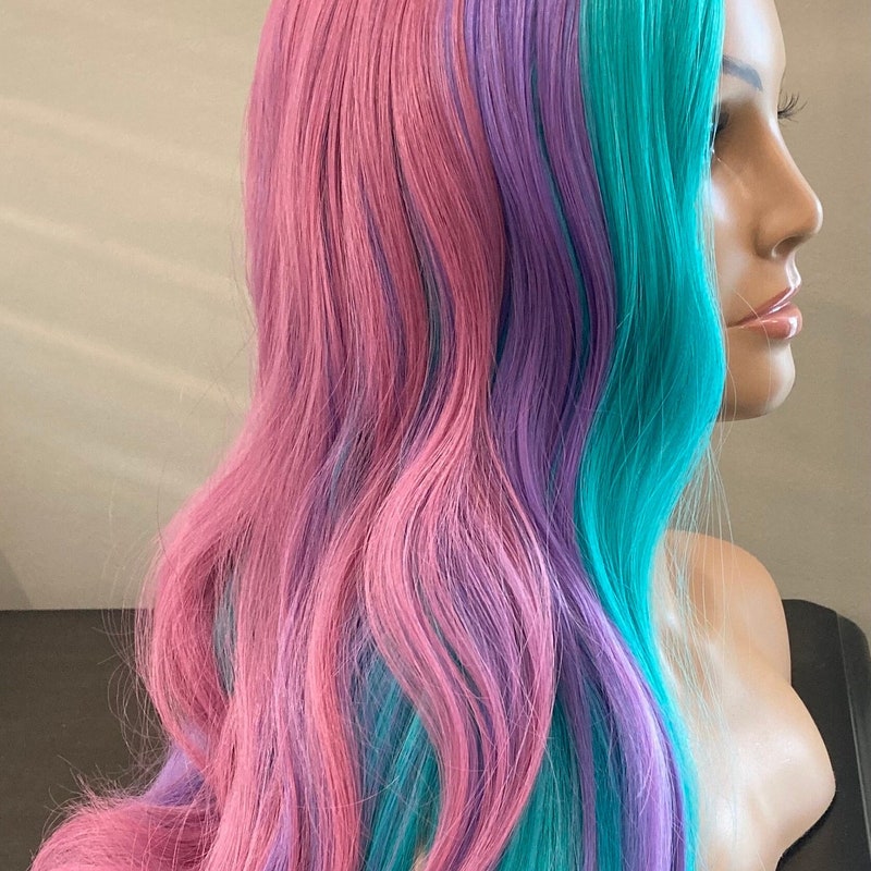 Rainbow Wig - Etsy