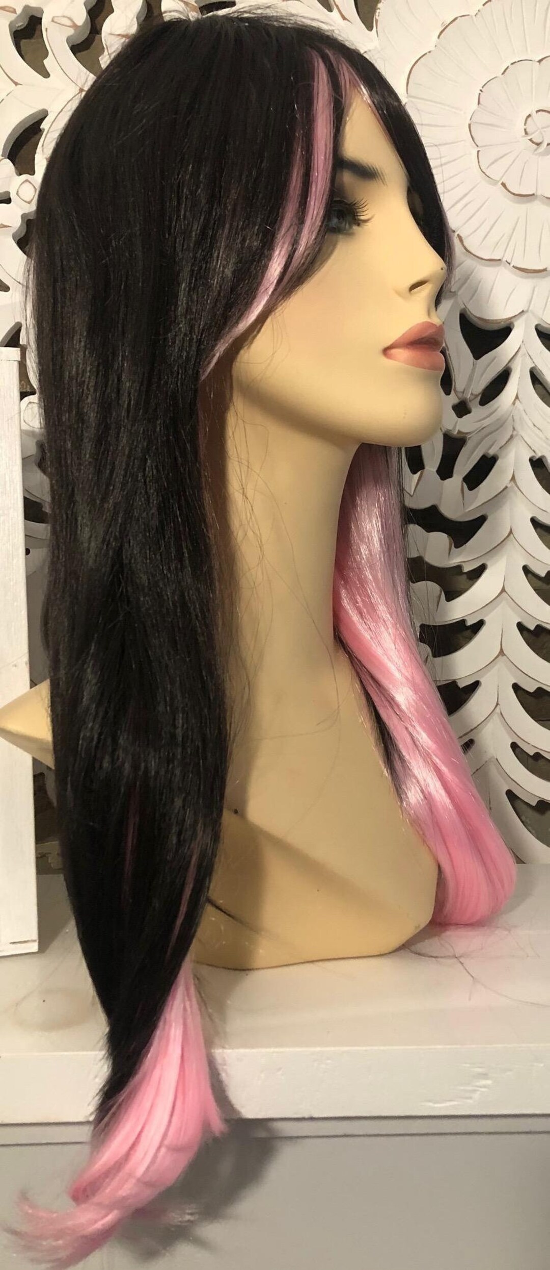 YUKIO Cosplay Wig * Deadpool * Long, Soft Wig With Black on Top, and ...
