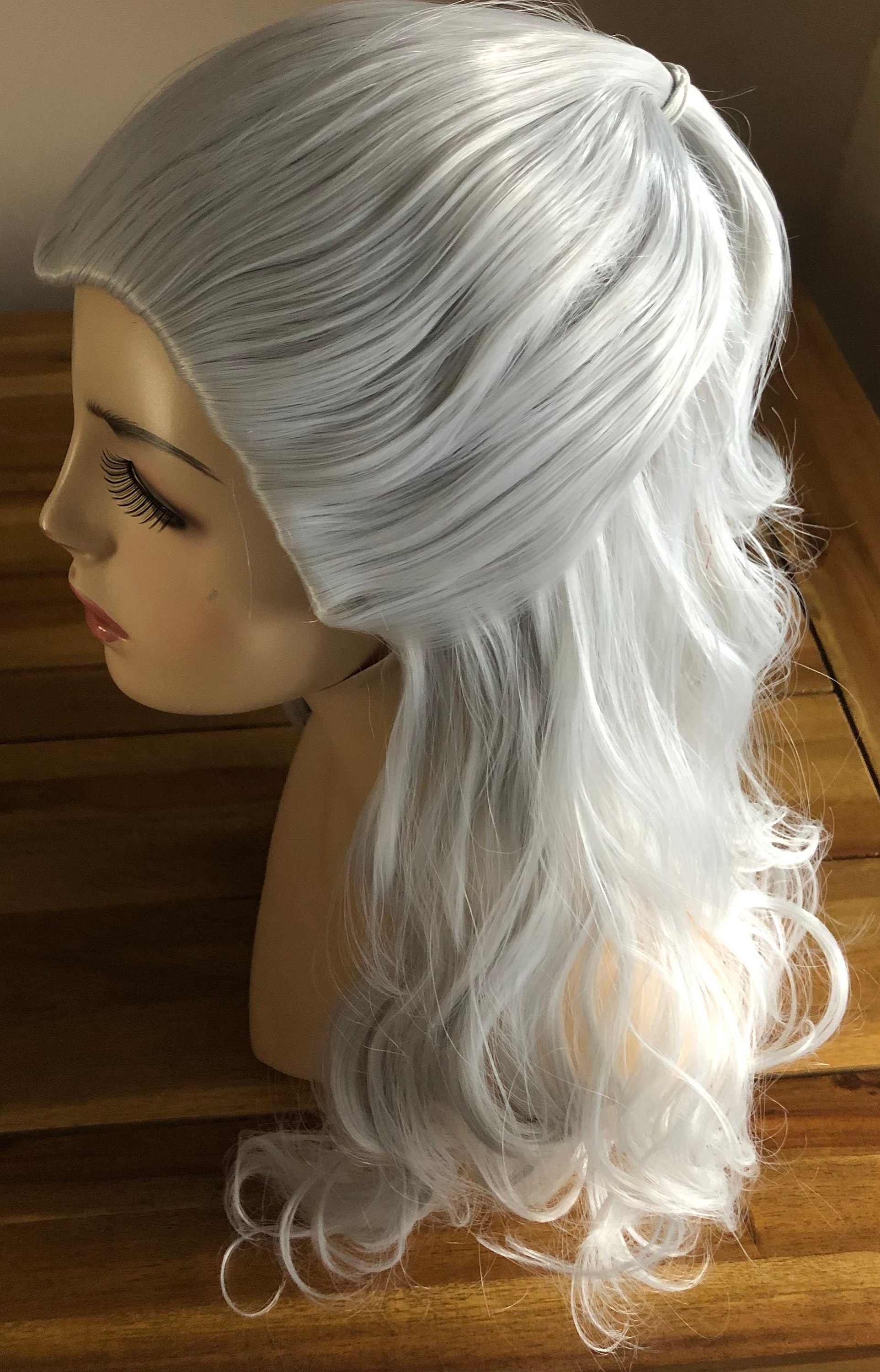 Witcher Cosplay Wig * Long, Gray Wavy Wig * Ready to Ship * - Etsy